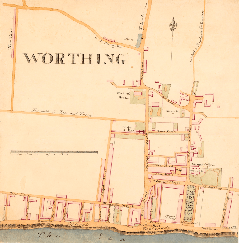 Map of Worthing, late 1820s (PM 929) – West Sussex Record Office