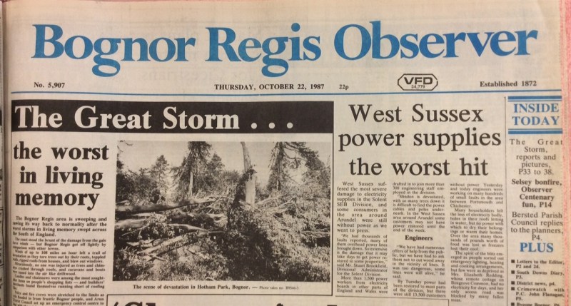 Wild Was the Wind in West Sussex: The Great Storm of 1987 – West Sussex ...