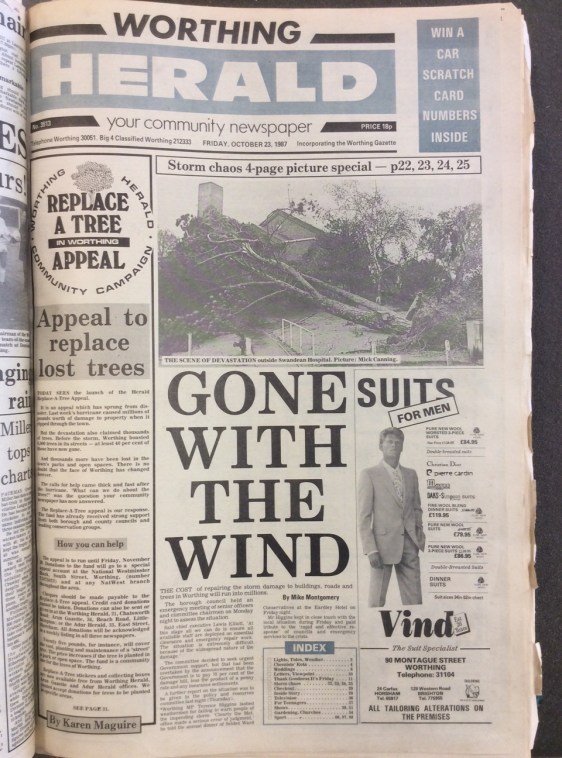 Wild Was the Wind in West Sussex: The Great Storm of 1987 – West Sussex ...