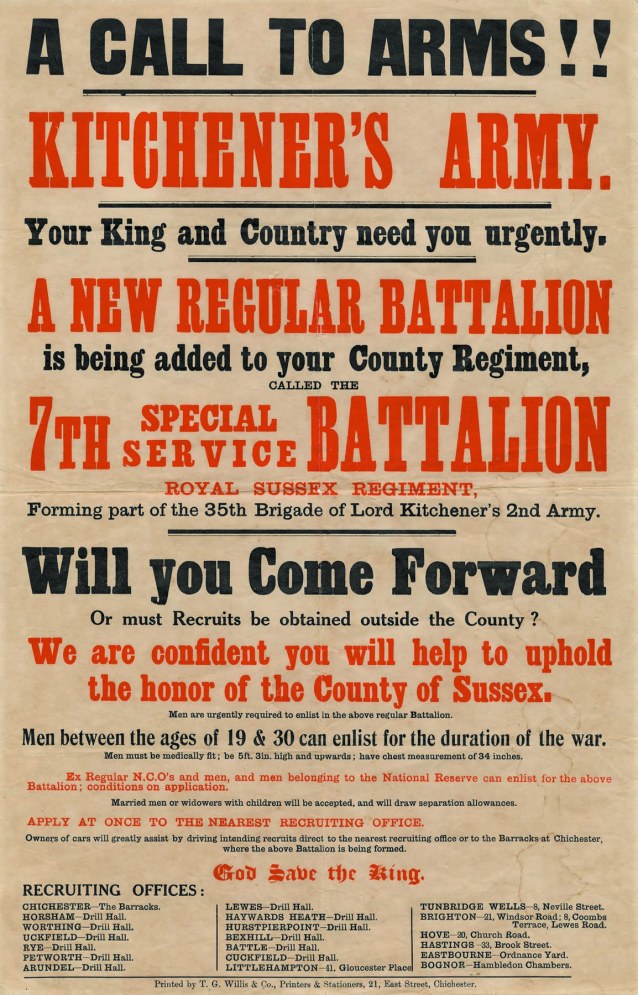 A Call to Arms! – The Royal Sussex Regiment Heritage Project – West ...