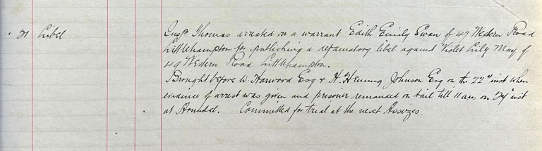 Libellous Letters in Littlehampton – West Sussex Record Office